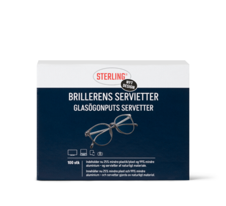 Sterling Brillerens renseserviet 50 eller 100 stk - Fnugfri.dk